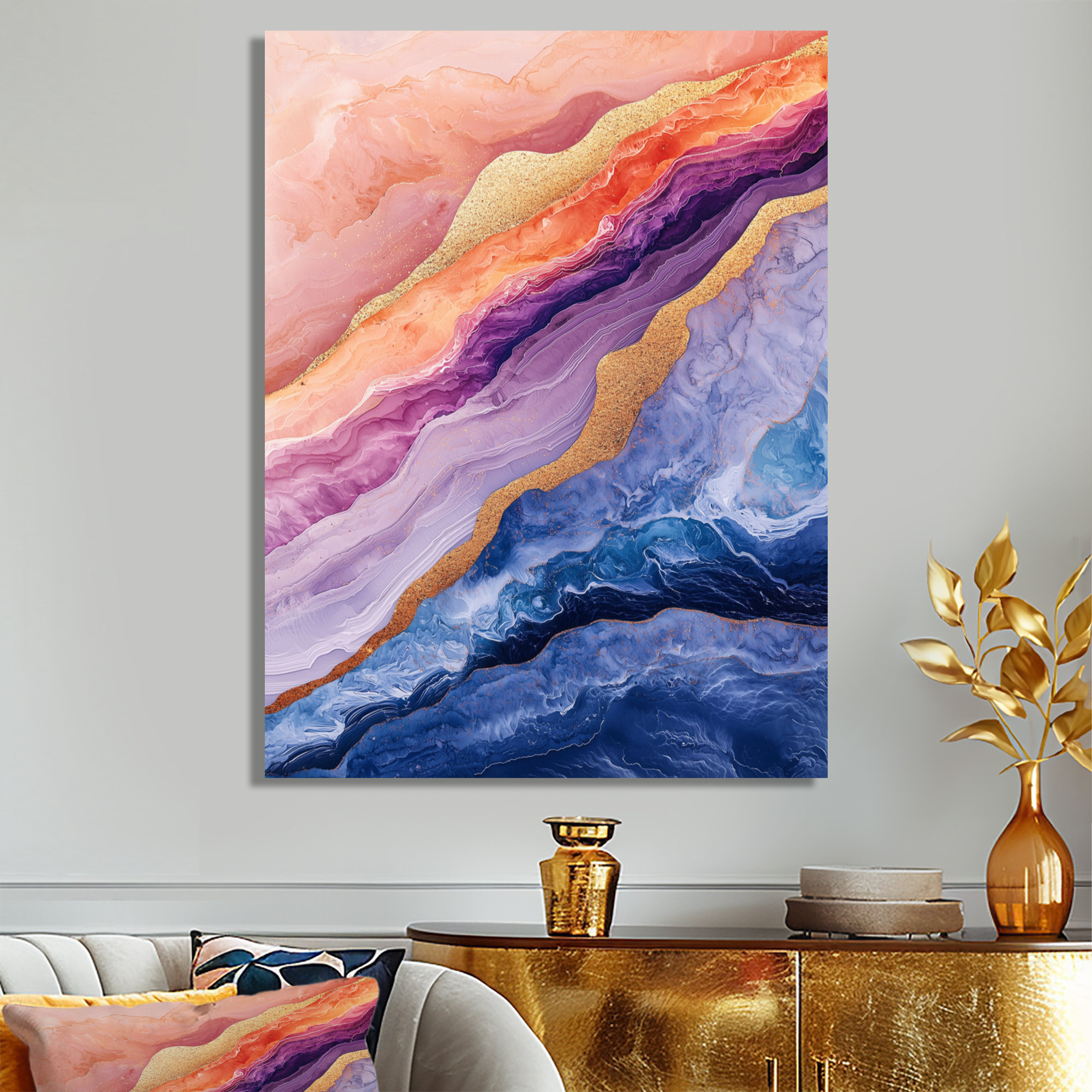 Mercer41 Amethyst Whispers Of The Crystal Current I - Traditional Metal ...