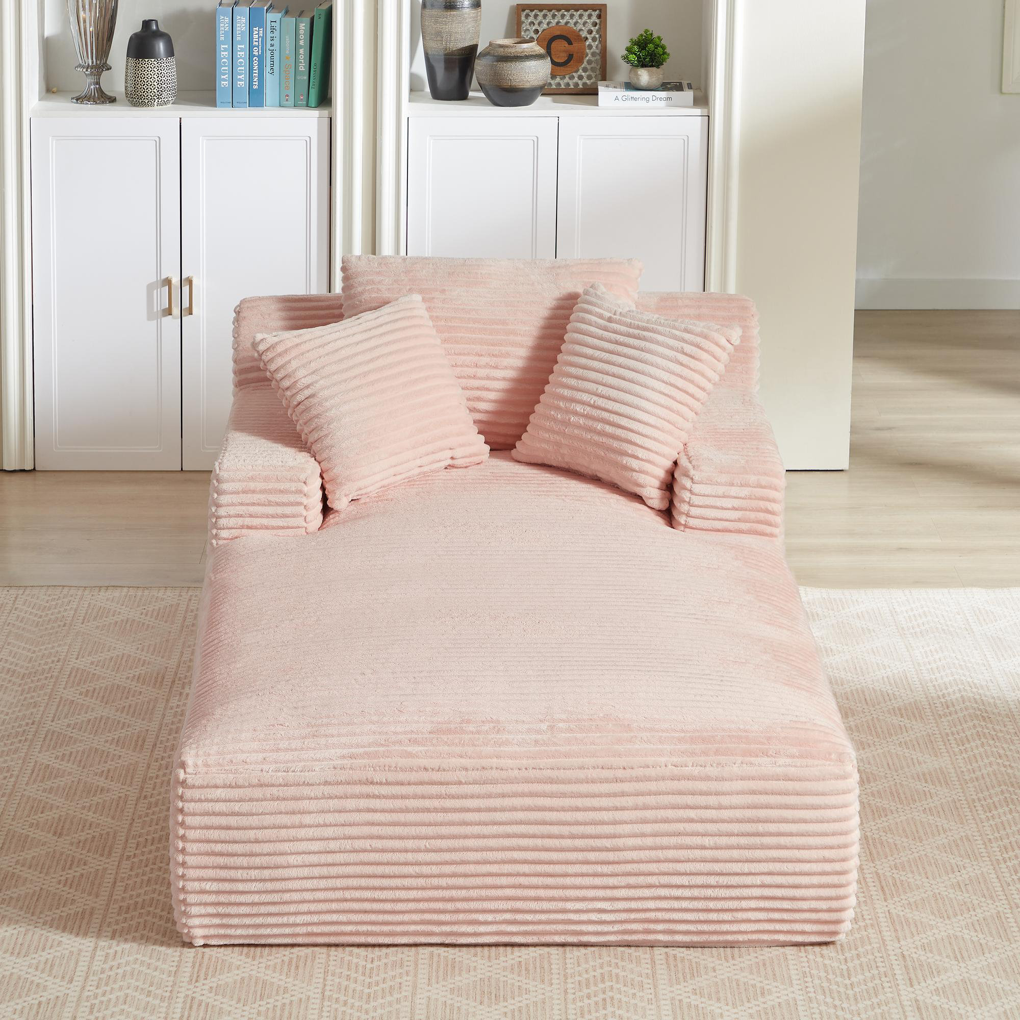 Everly Quinn Compressible corduroy round chair with upholstered ...