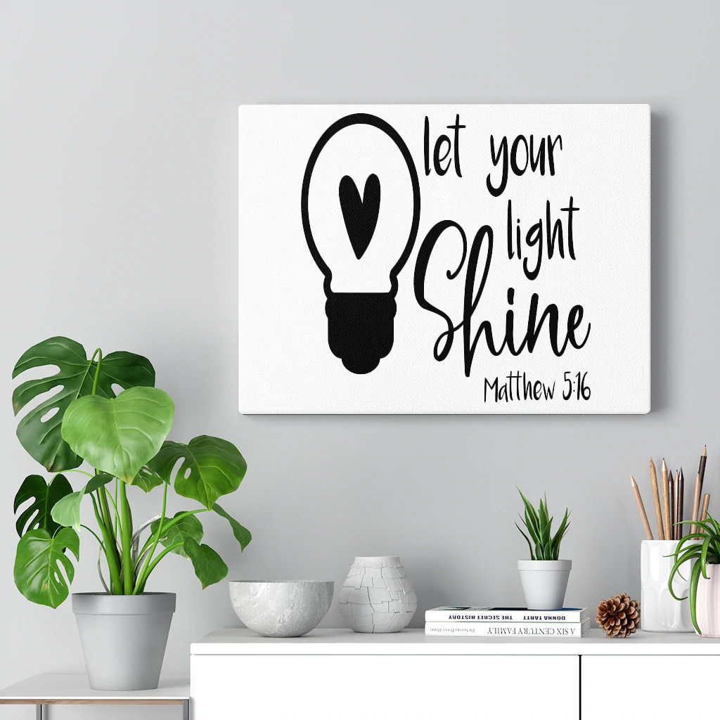 Trinx Your Light Shine Matthew 5:16 Christian Wall Art Bible Verse ...