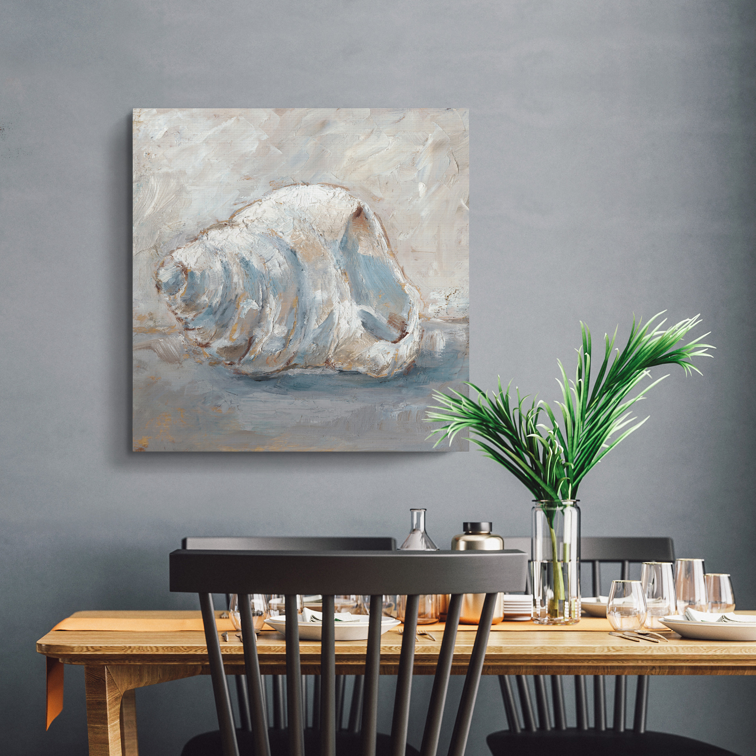 Highland Dunes Blue Shell Study IV - Wrapped Canvas Print & Reviews ...