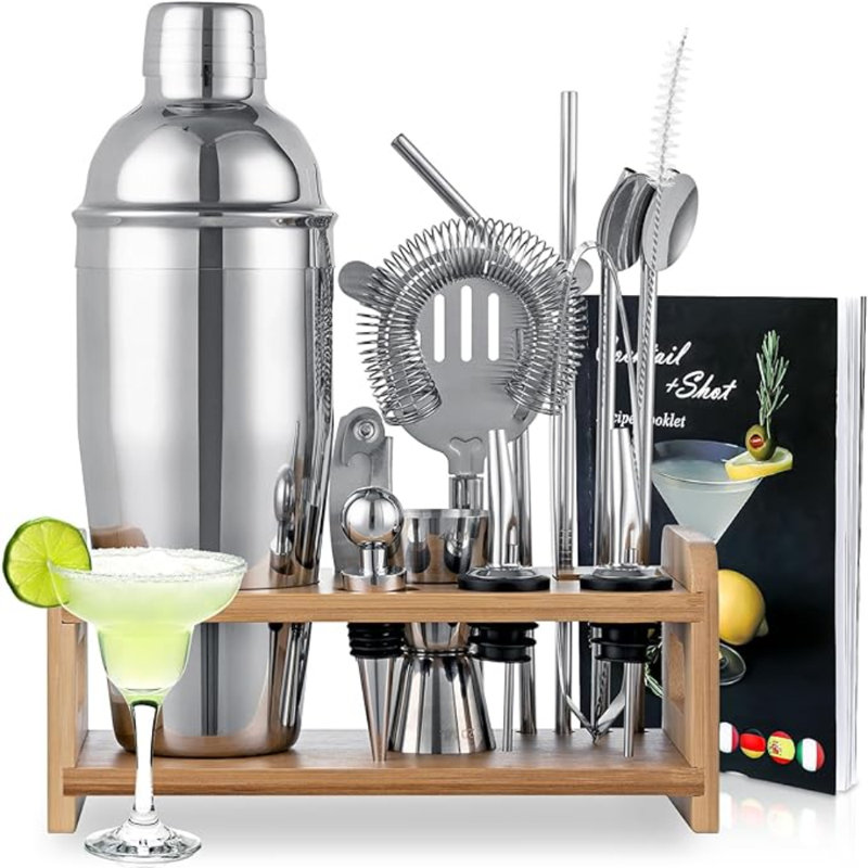 Prep & Savour 15 Piece Stainless Steel Bar Tool Set | Wayfair