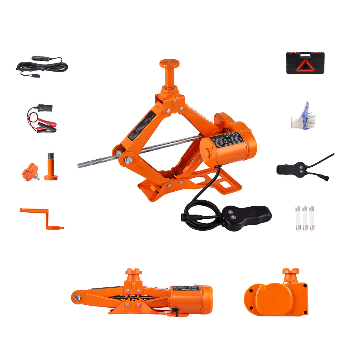 VEVOR Electric Car Jack, 3 Tons /6600 lbs Scissor Jack, 12V Electric ...