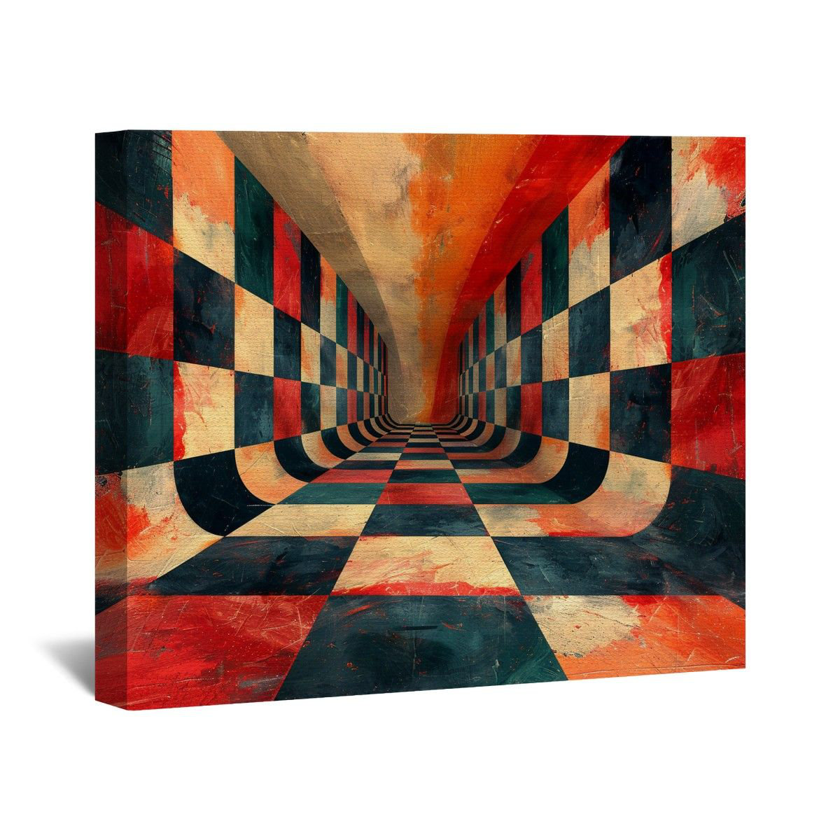 Ivy Bronx Surreal Hallway Canvas Wrap - Abstract Wall Decor | Wayfair