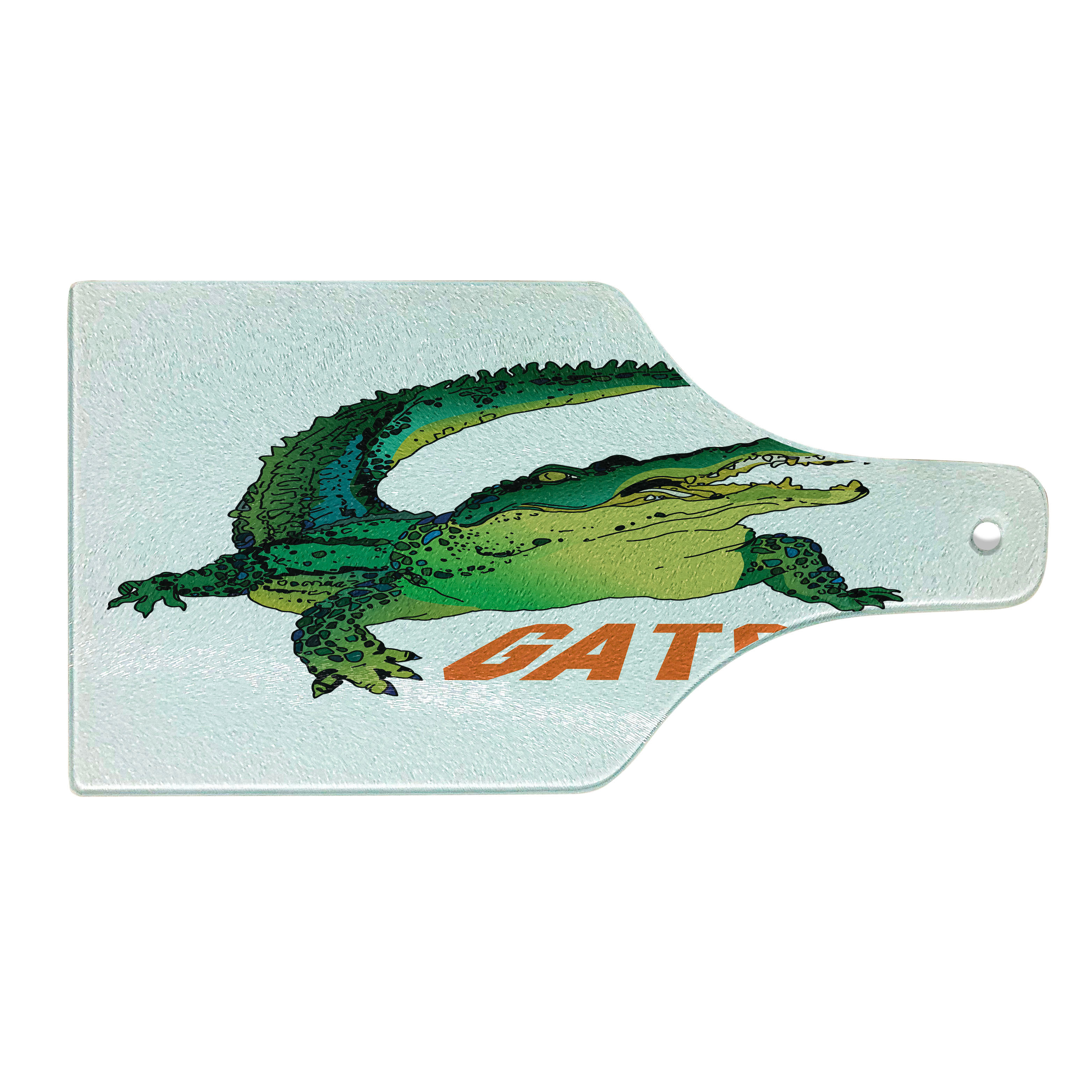 Ambesonne Savannah Tempered Glass Cutting Board Wild Alligator ...