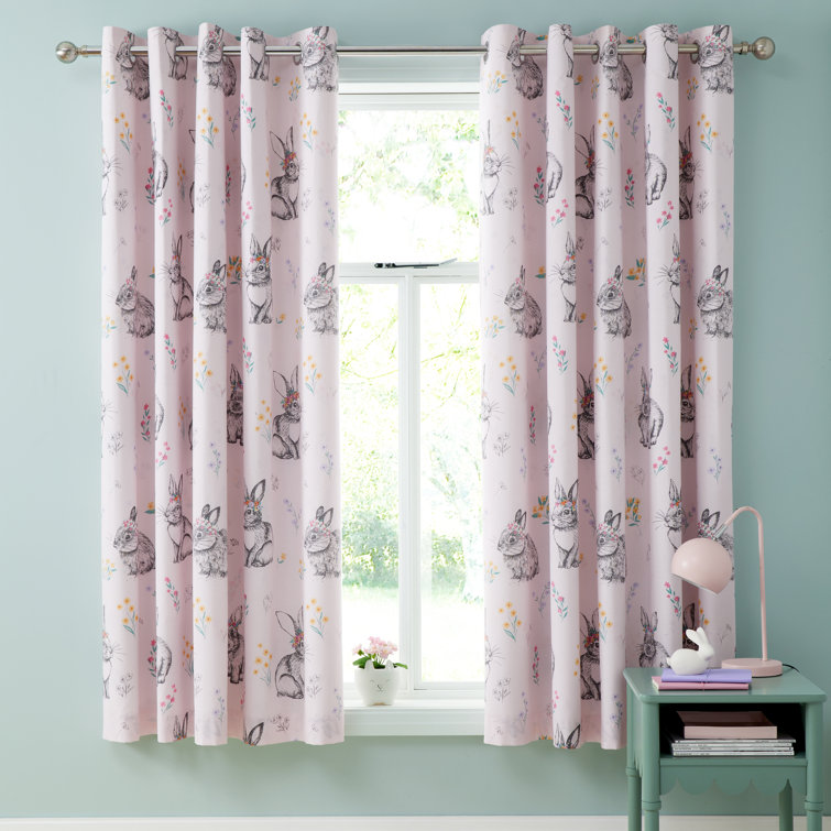Catherine Lansfield Bunny Tails Ditsy Flowers Fully Reversible Eyelet ...
