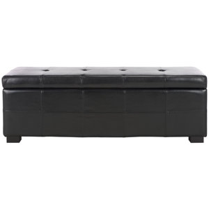 Red Barrel Studio® Alescia Faux Leather Upholstered Storage Bench ...