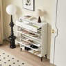 Ebern Designs White Shoe Storage Unit With Kit And Drawers Modern ...