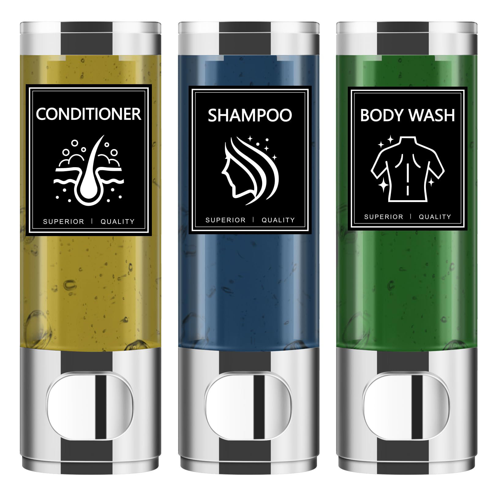 EDGAR'S FURNITURE MANUFACTURING INC Shower Dispenser 3 Chamber No Drill ...