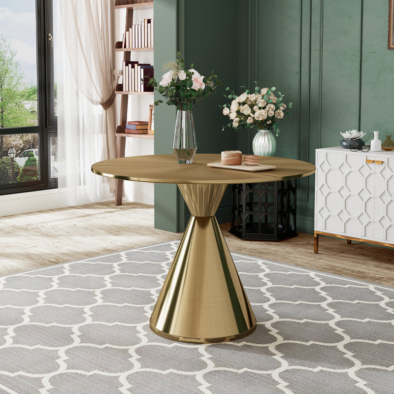 Mercer41 Rothmund Round 39.37'' dining table & Reviews | Wayfair