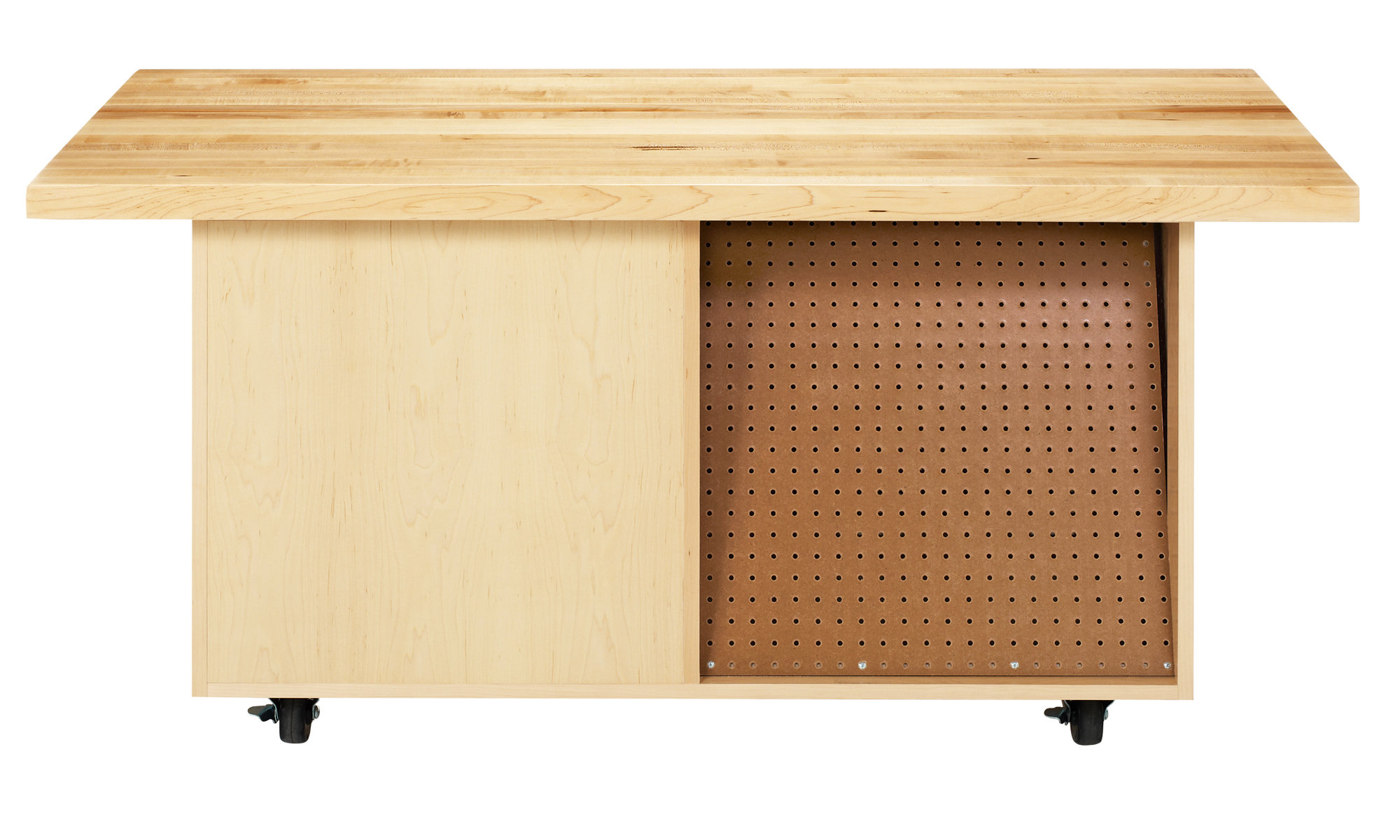 Shain 60'' W Wood Top Workbench with Wheels | Wayfair