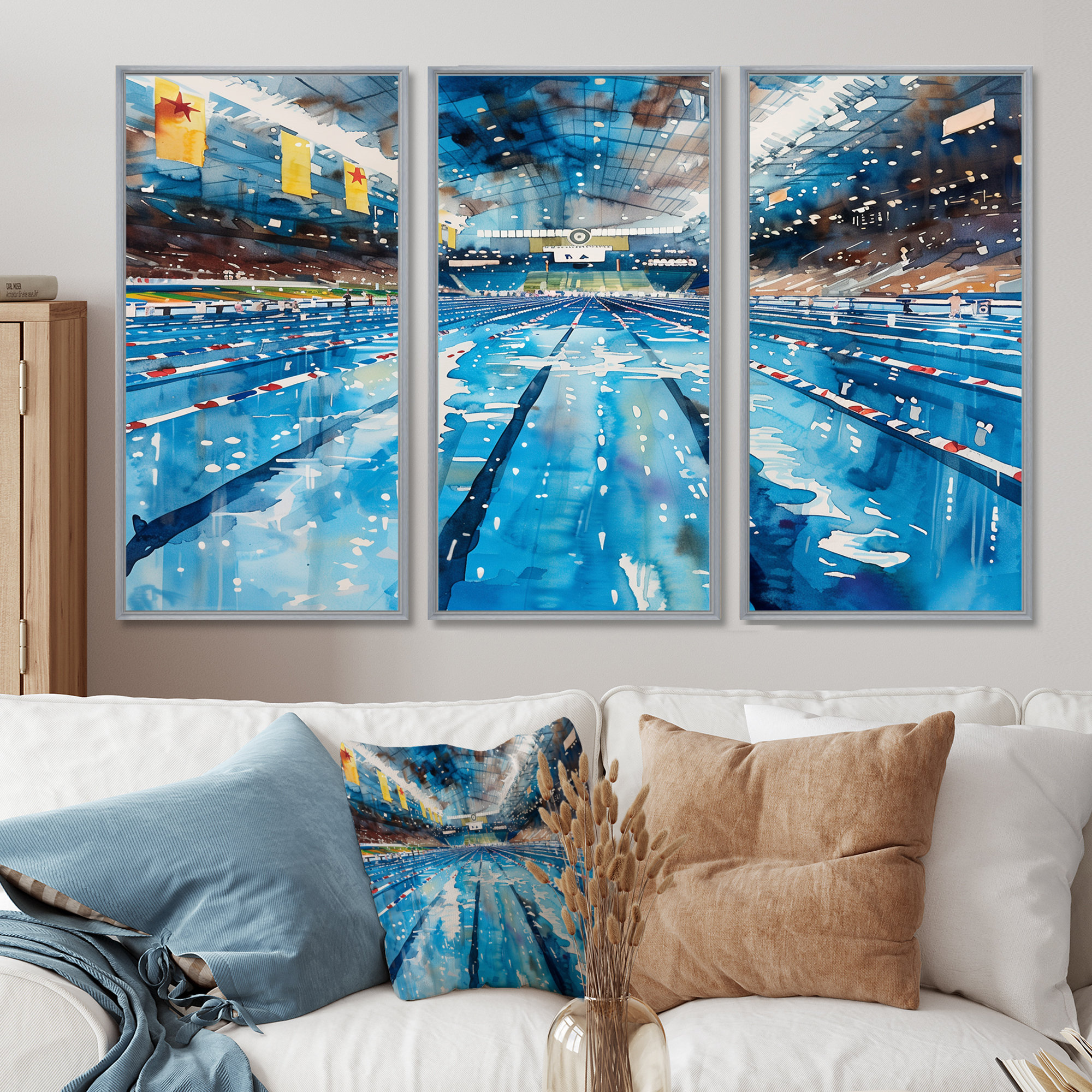 Lark Manor™ Olympic Swimming Pool Before The Race I - Swimming Wall ...