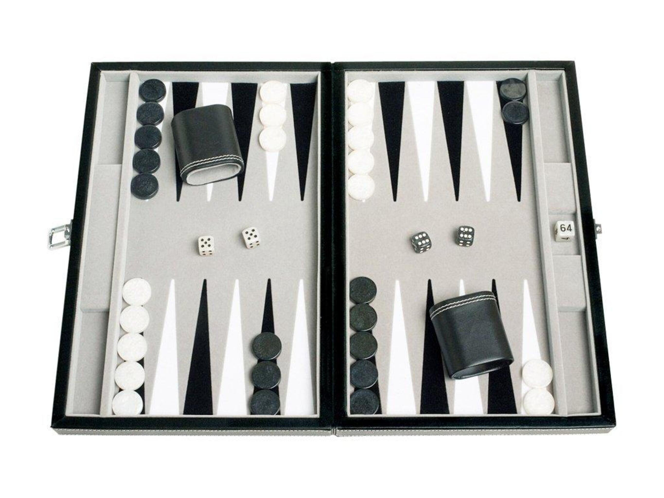 Middleton Games Travel Backgammon Set with Inlaid Velvet Field ...
