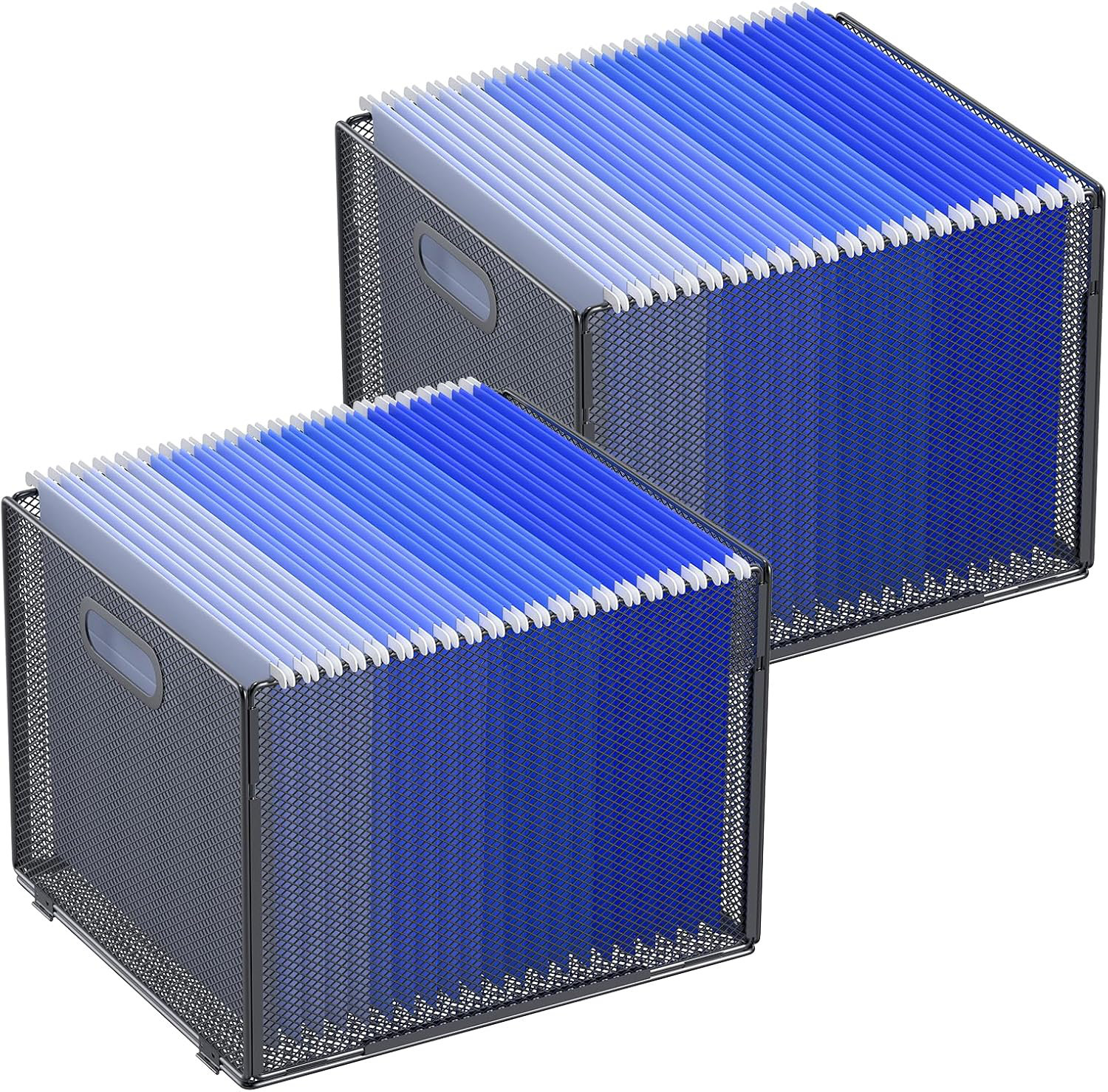 17 Stories Hanging File Organizer, Mesh File Folder Box File Crate File ...