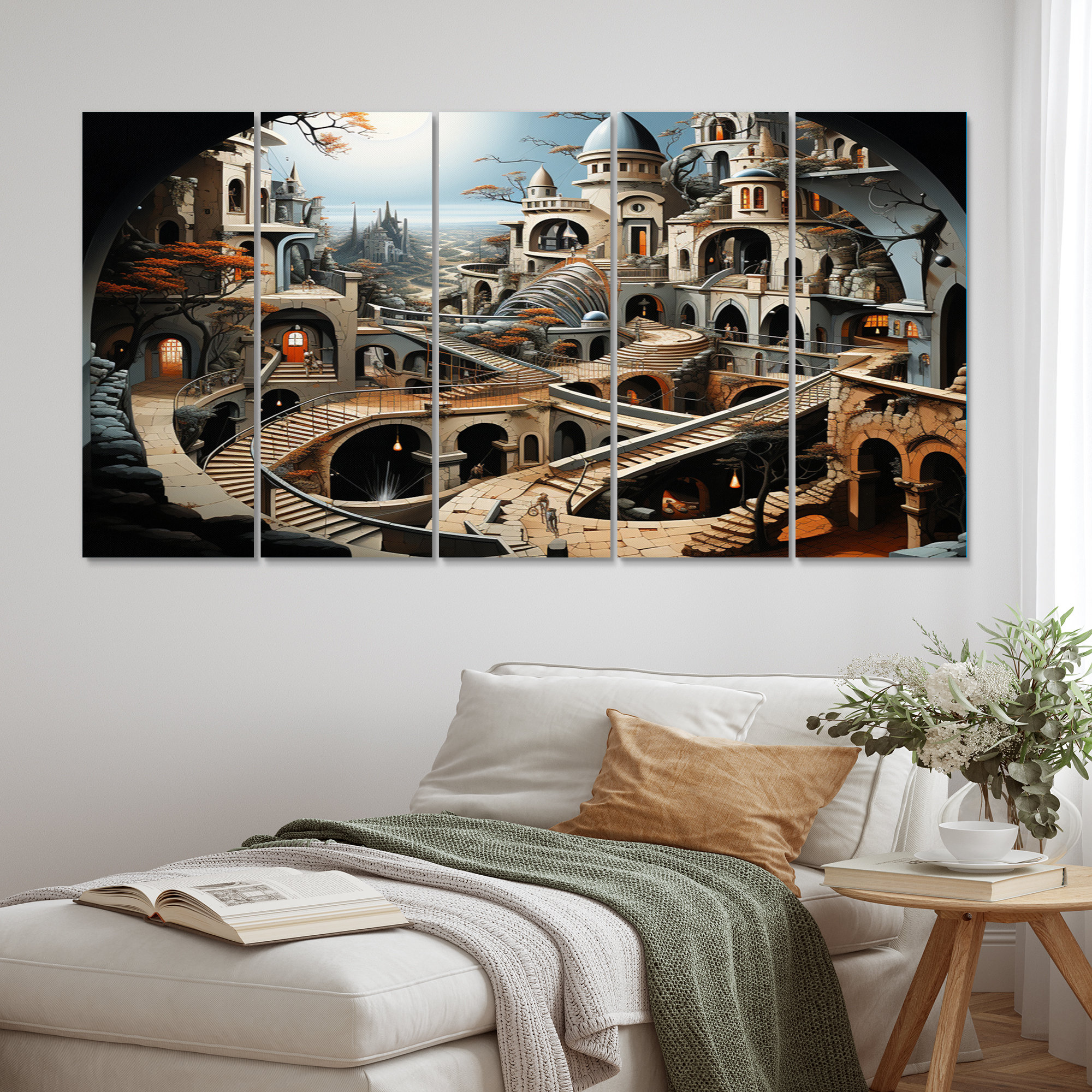Latitude Run® Surrealism City Infinite Illusions II - Surrealism Wall ...