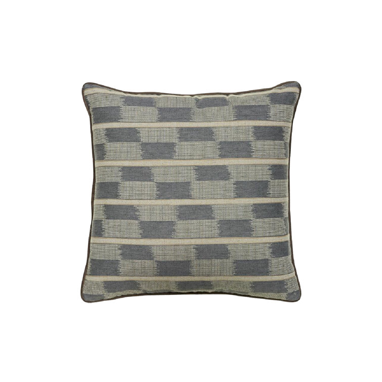 Andrew Martin Positano Reverse Geometric Feather Linen Reversible Throw ...