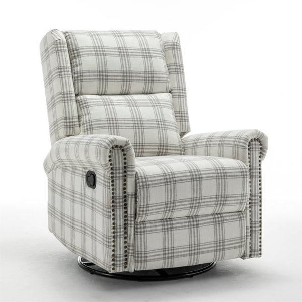 Gracie Oaks Jaq Upholstered Swivel Recliner | Wayfair