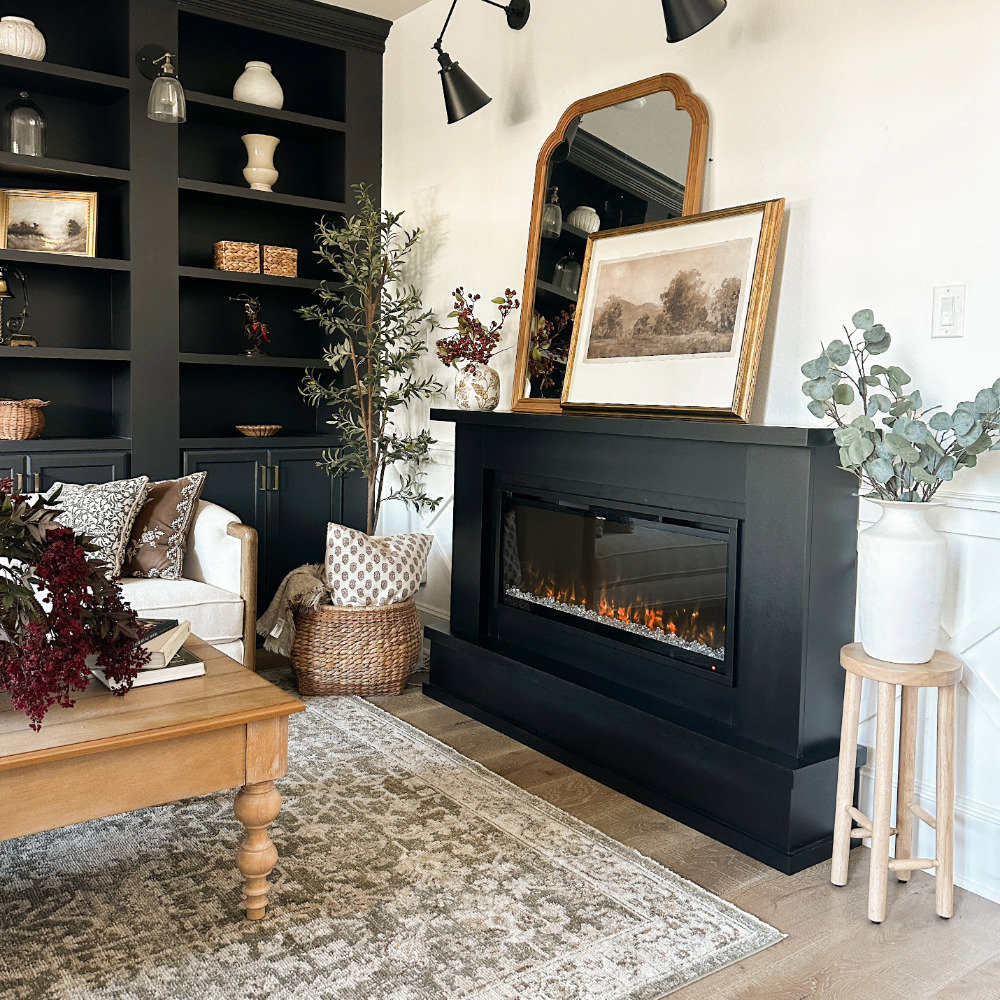 Modern Ember Patton 64" Mantel Package with 42" Electric Fireplace ...