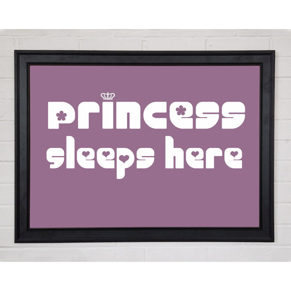 Happy Larry Princess Sleeps 2 Dusty Pink Framed Print 10043 | Wayfair.co.uk