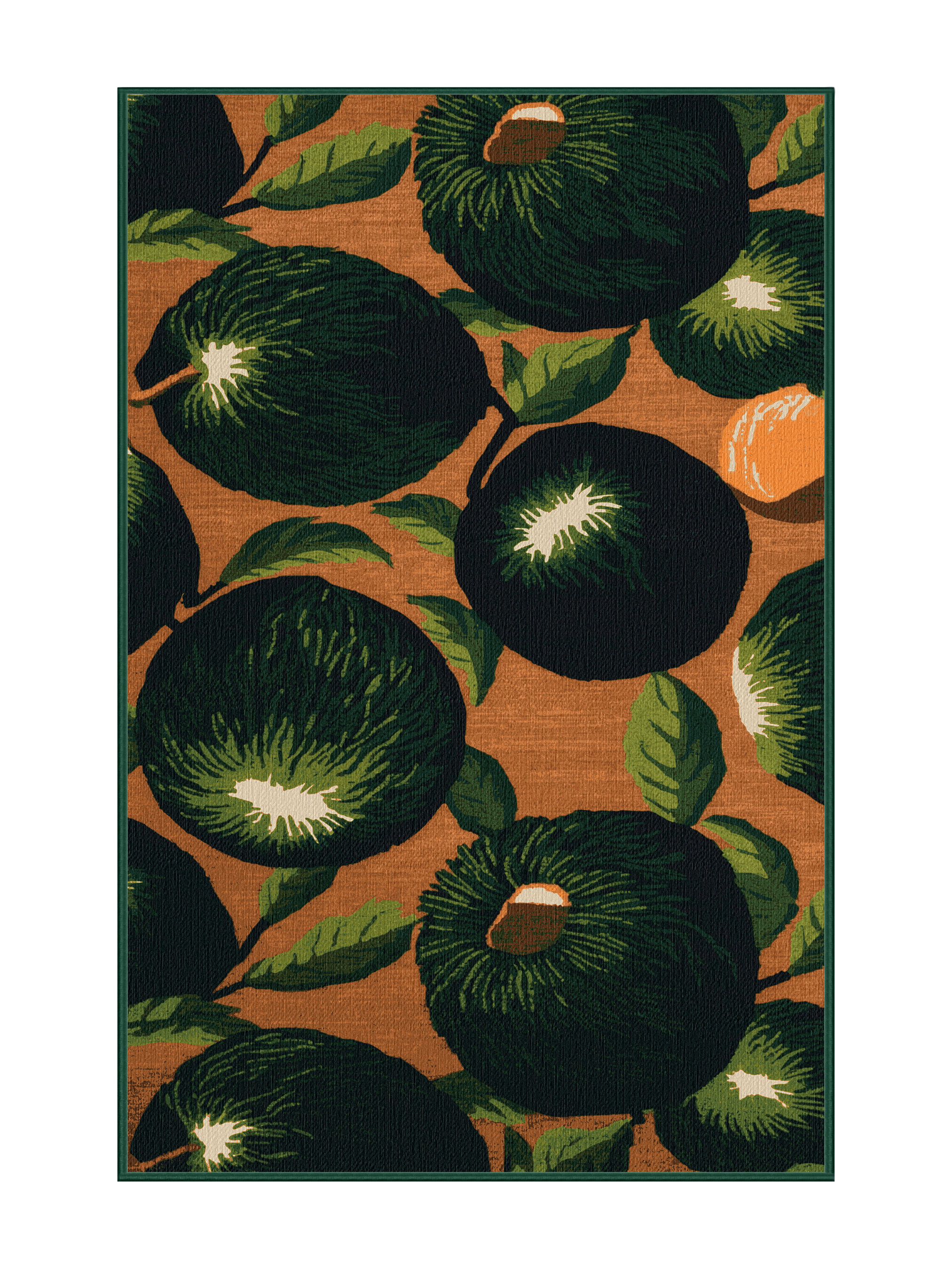 One Allium Way® Washable Black Sapote Fruits Area Rug | Wayfair