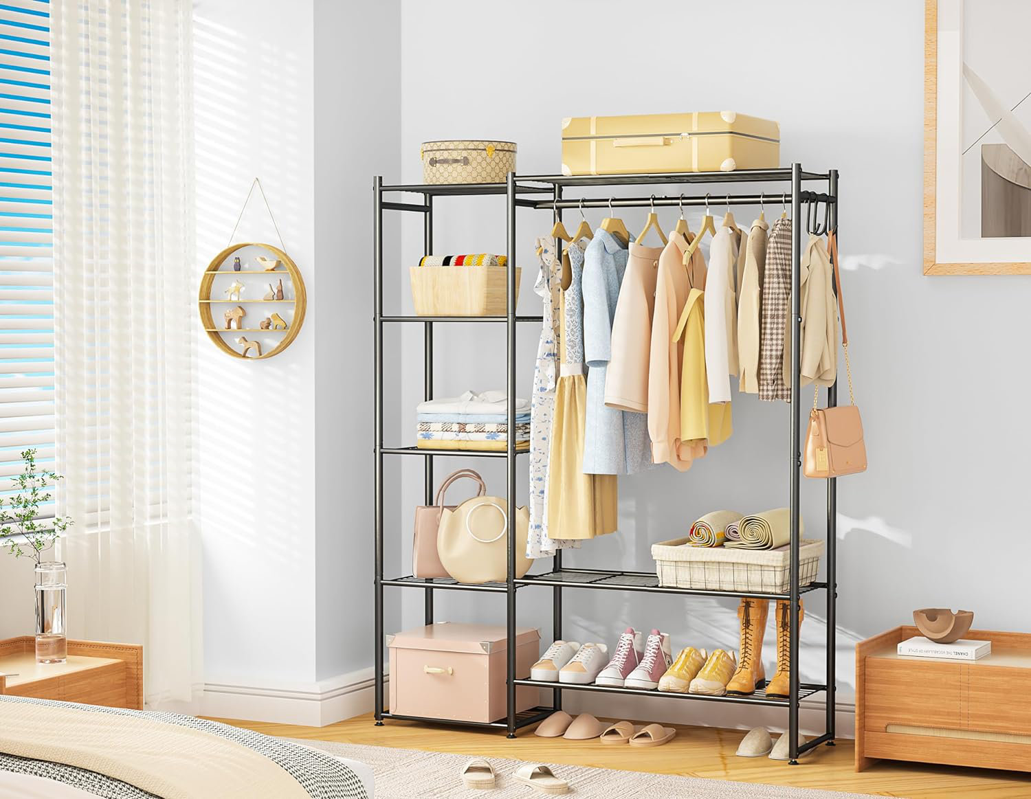 Rebrilliant Free Standing Closet Organizers and Storage System with 4 ...