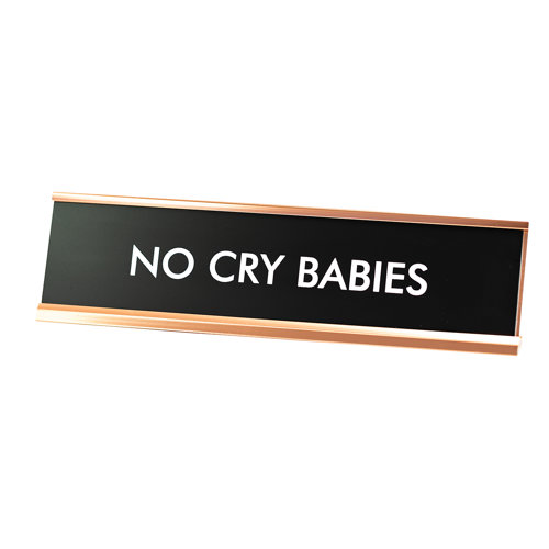 Designs ByLITA No Cry Babies Novelty Sign | Wayfair