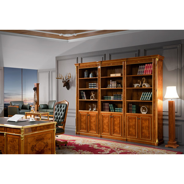 Infinity Furniture Import Infinity Walnut Solid Wood Executive Bookcase ...