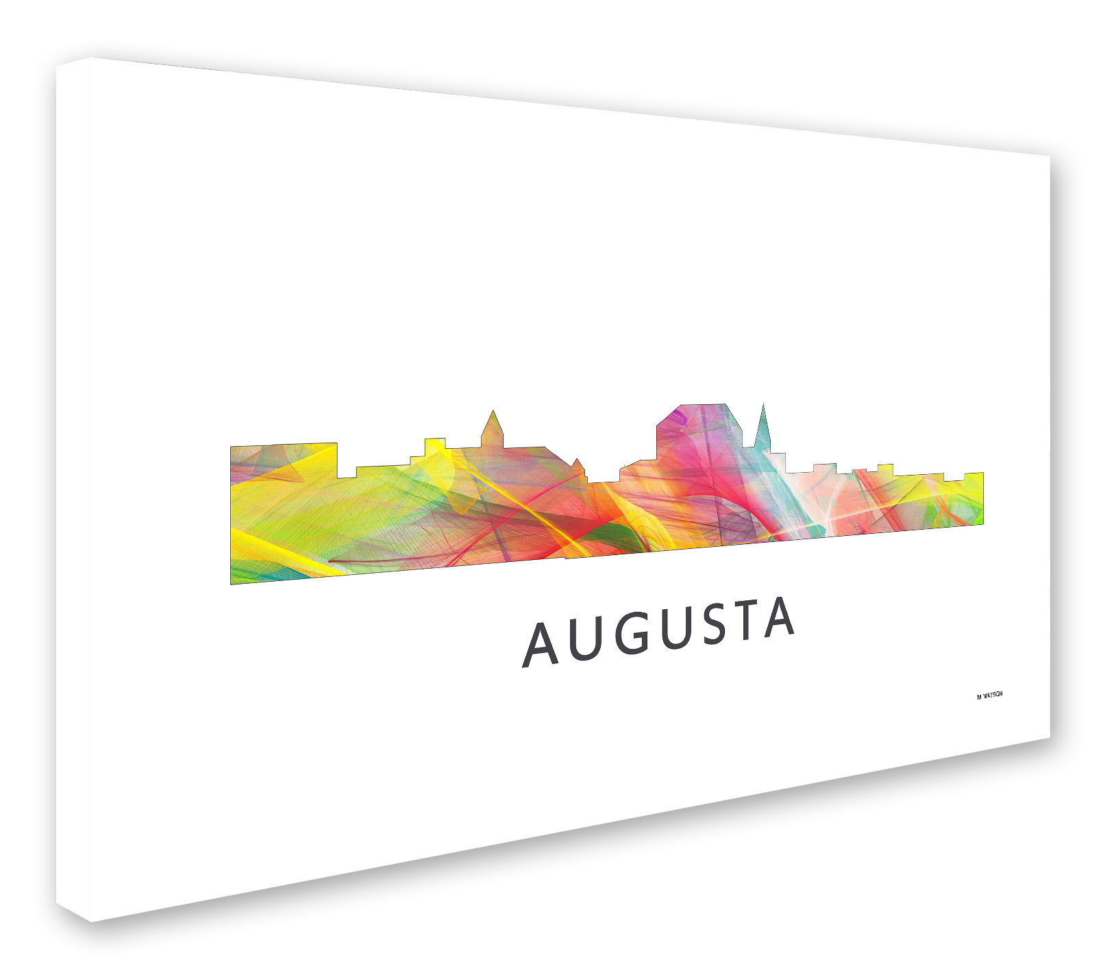 Trademark Fine Art 'Augusta Georgia Skyline WB-1' Graphic Art on ...