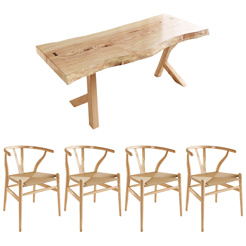 Sleek Surface Designs Natural Creative Ash Wood Large Board Dining ...