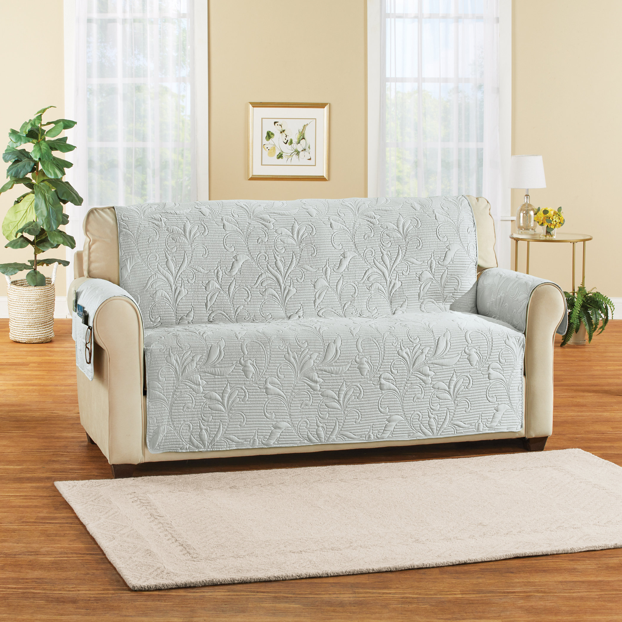 Winston Brands Leaf Scroll Quilted Furniture Protector - Wayfair Canada