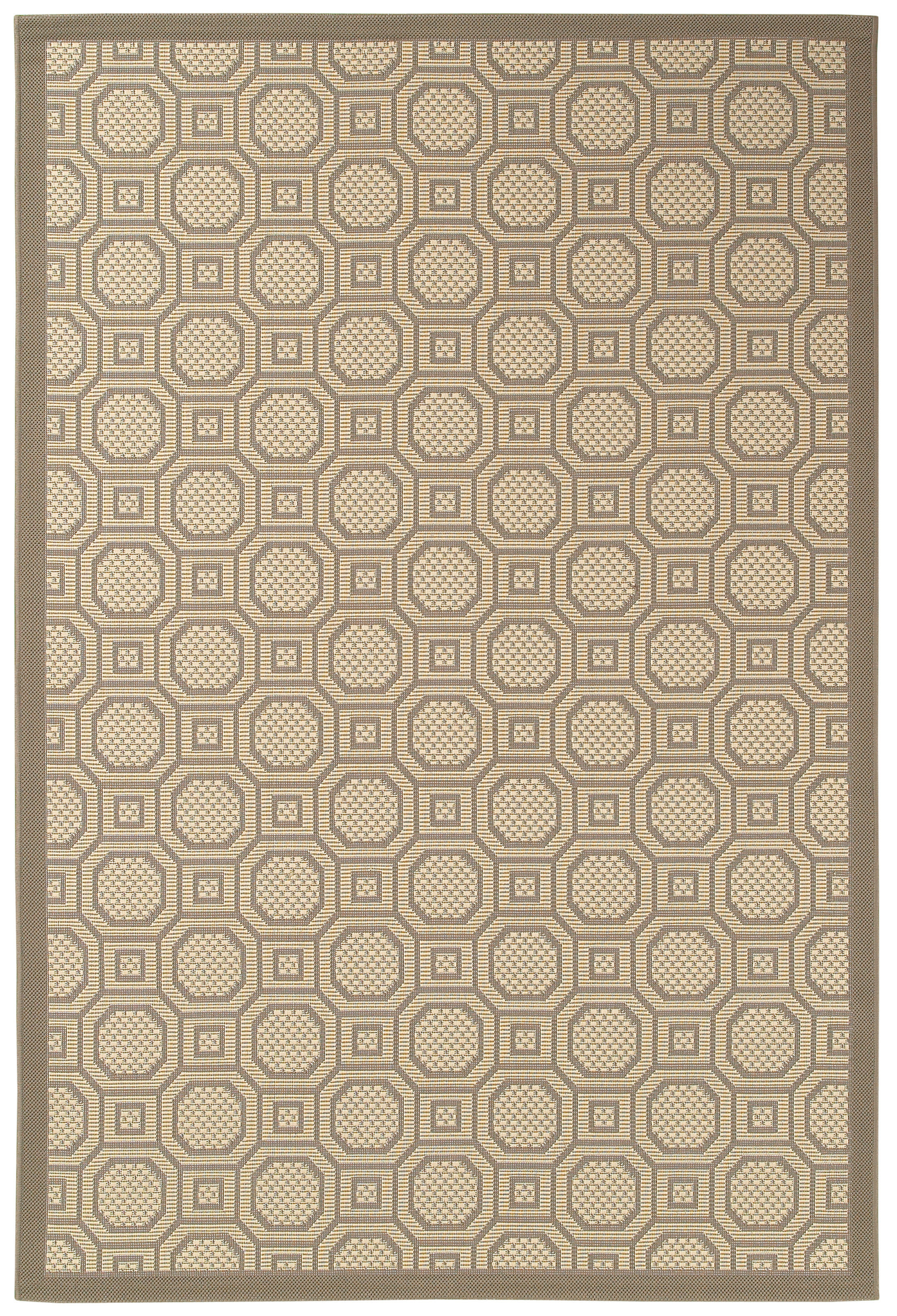 Latitude Run® Hartman Brown/Tan Indoor/Outdoor Area Rug | Wayfair