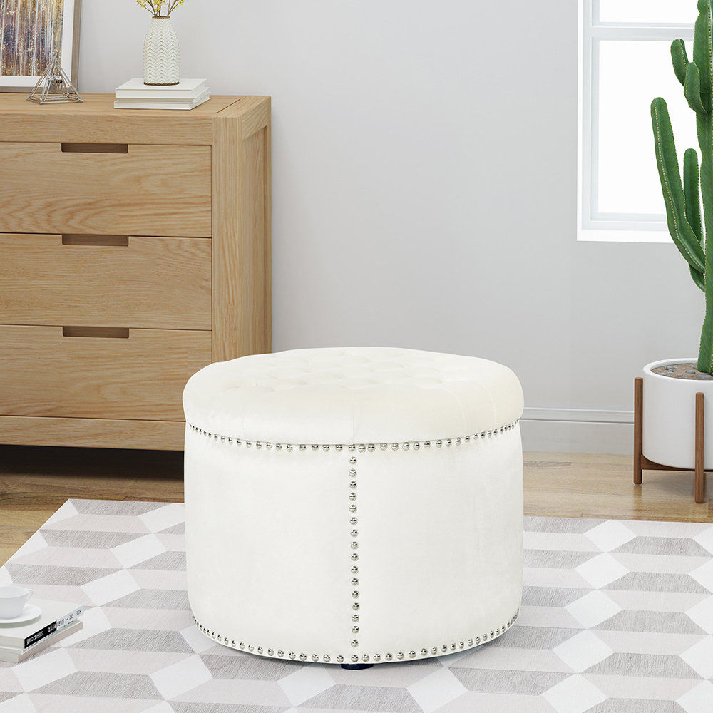 Lark Manor OTTOMAN with Sturdy wooden frame - Wayfair Canada