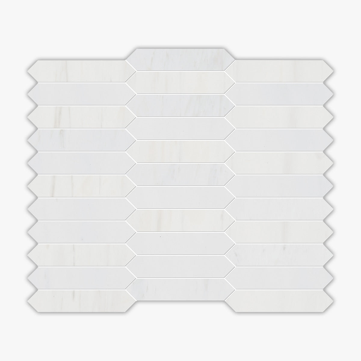 Tile Point Bianco Dolomiti Honed 1x5 Picket Marble Mosaic | Wayfair