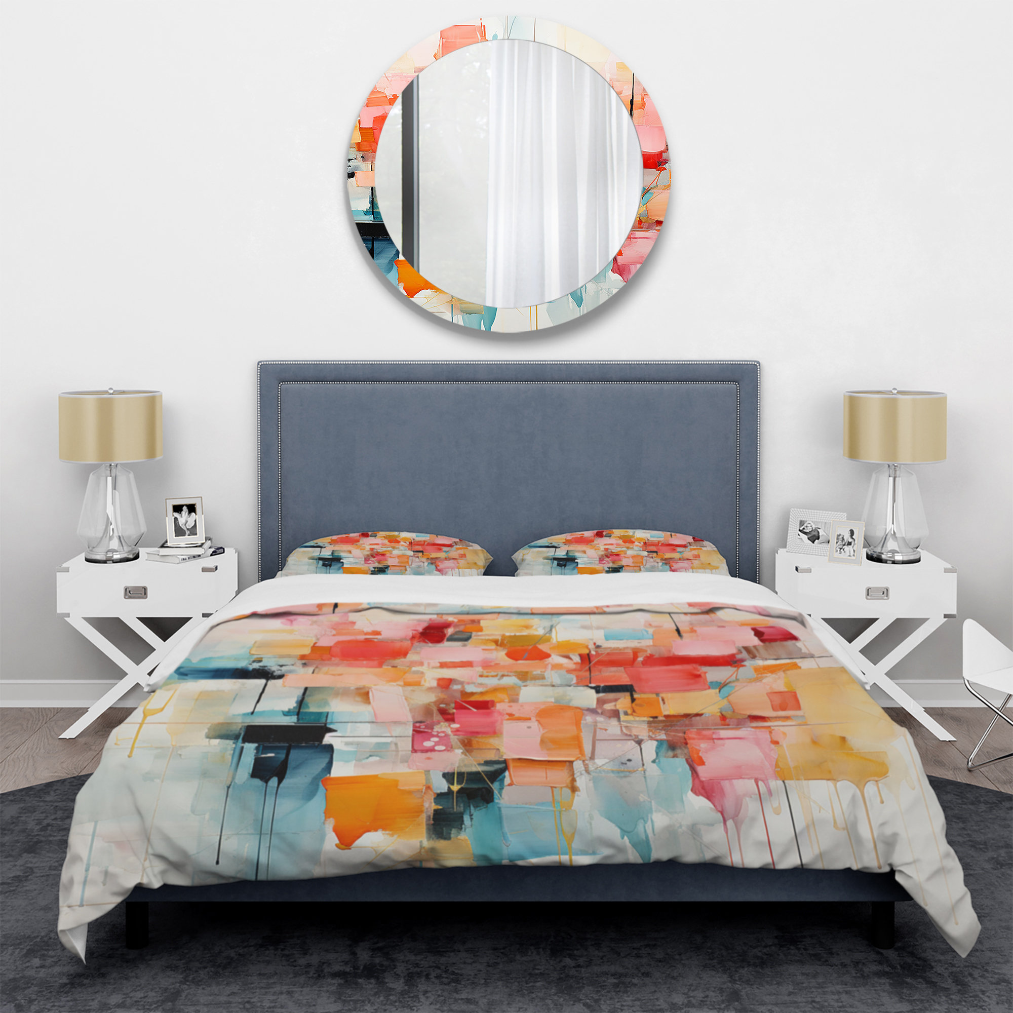 Design Art Collage Rhythms I BeddingMicrofiber / Polyester Duvet Cover ...