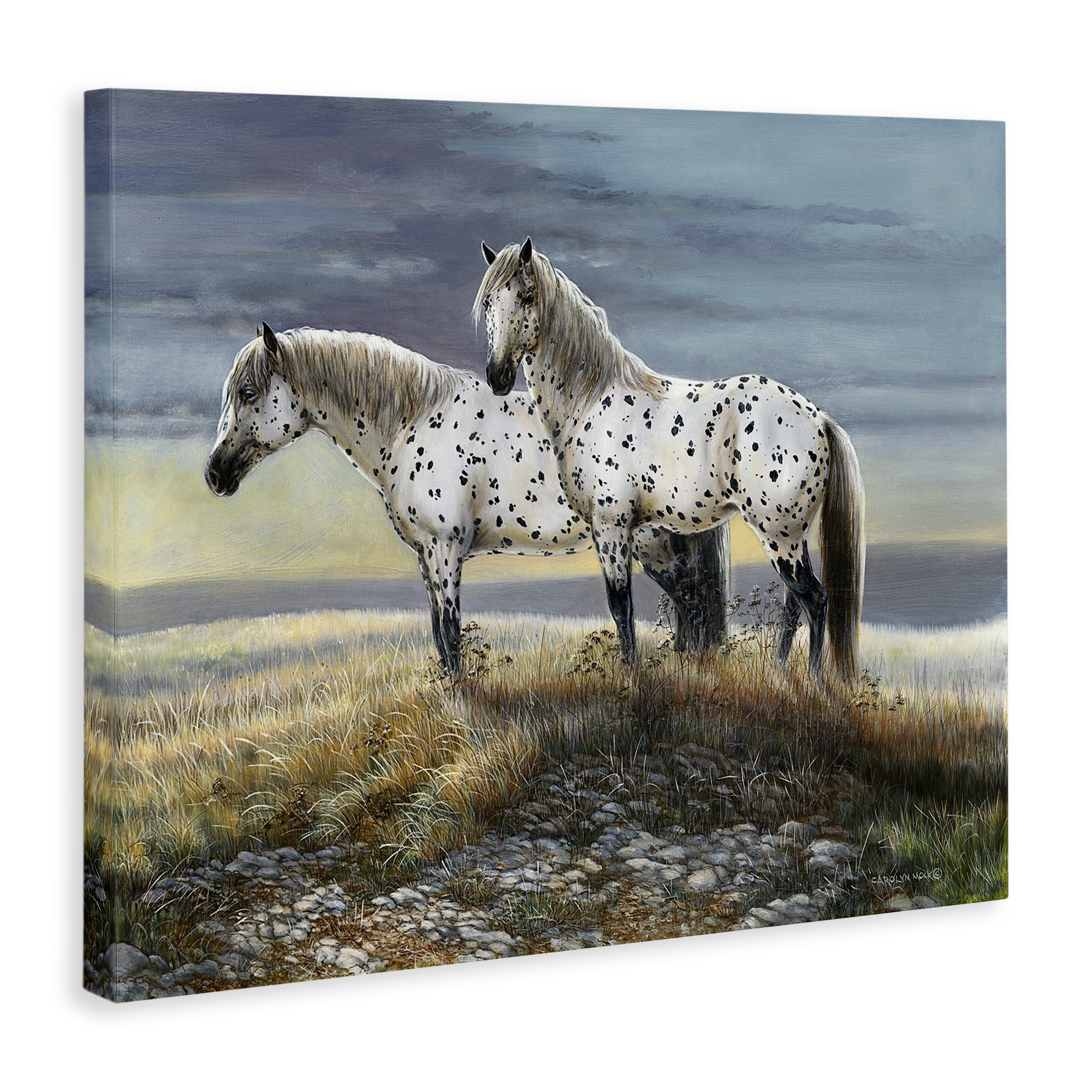 August Grove® Spotted Horses Duo Canvas Wall Art, design by Carolyn ...