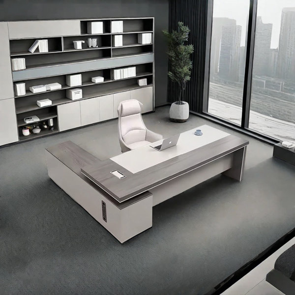 Latitude Run® Ishee Modern style luxury executive desk, computer desk ...