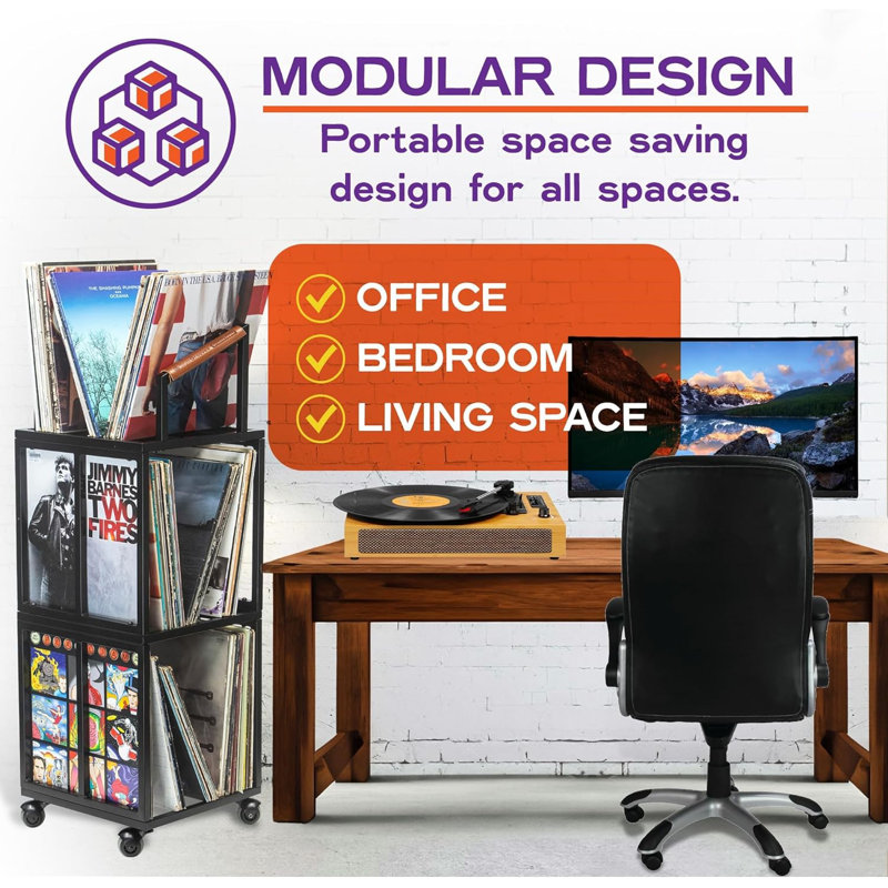 George Oliver Vinyl Record Storage Vinyl Rack | Wayfair