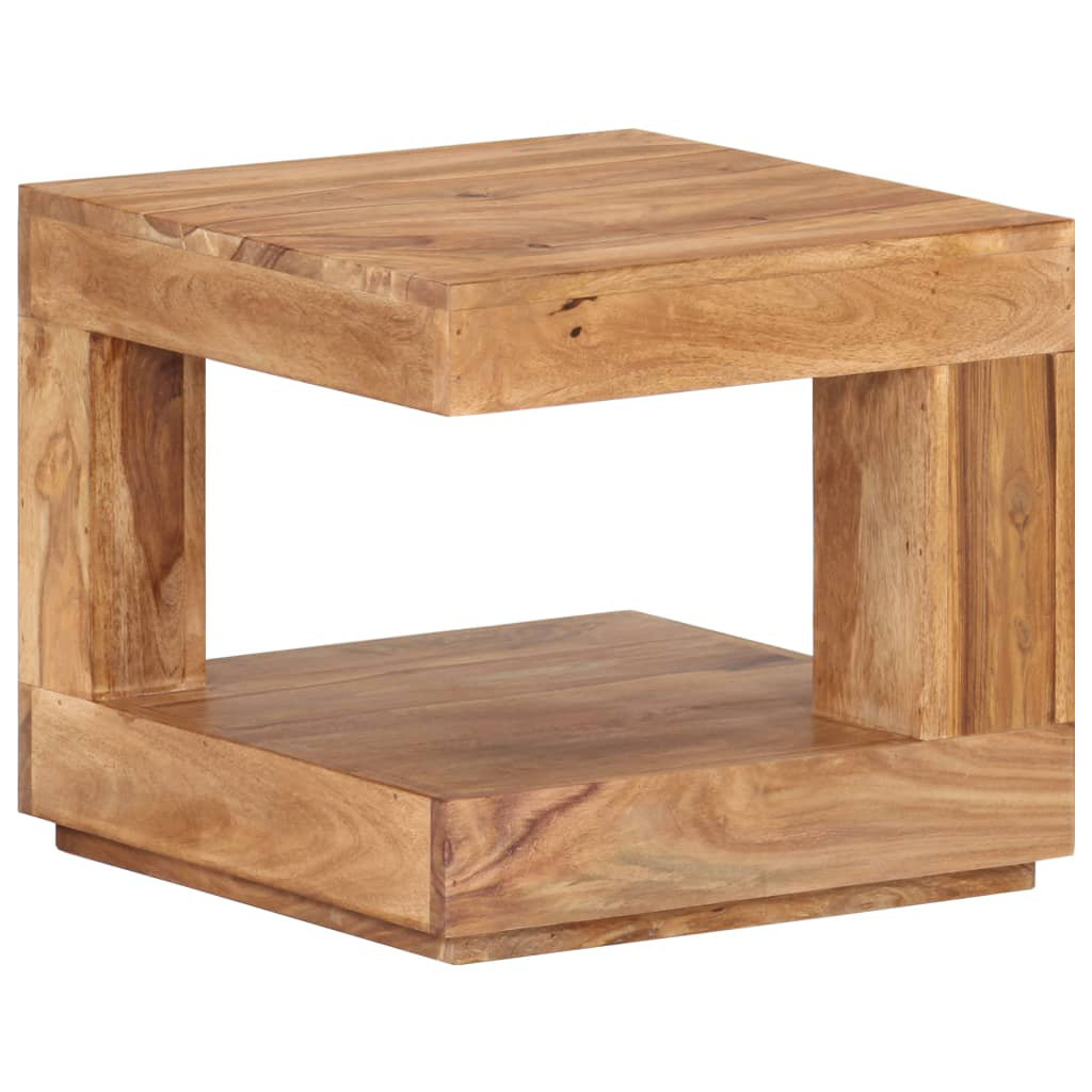 VidaXL Sparta Solid Wood Floor Shelf Coffee Table with Storage | Wayfair
