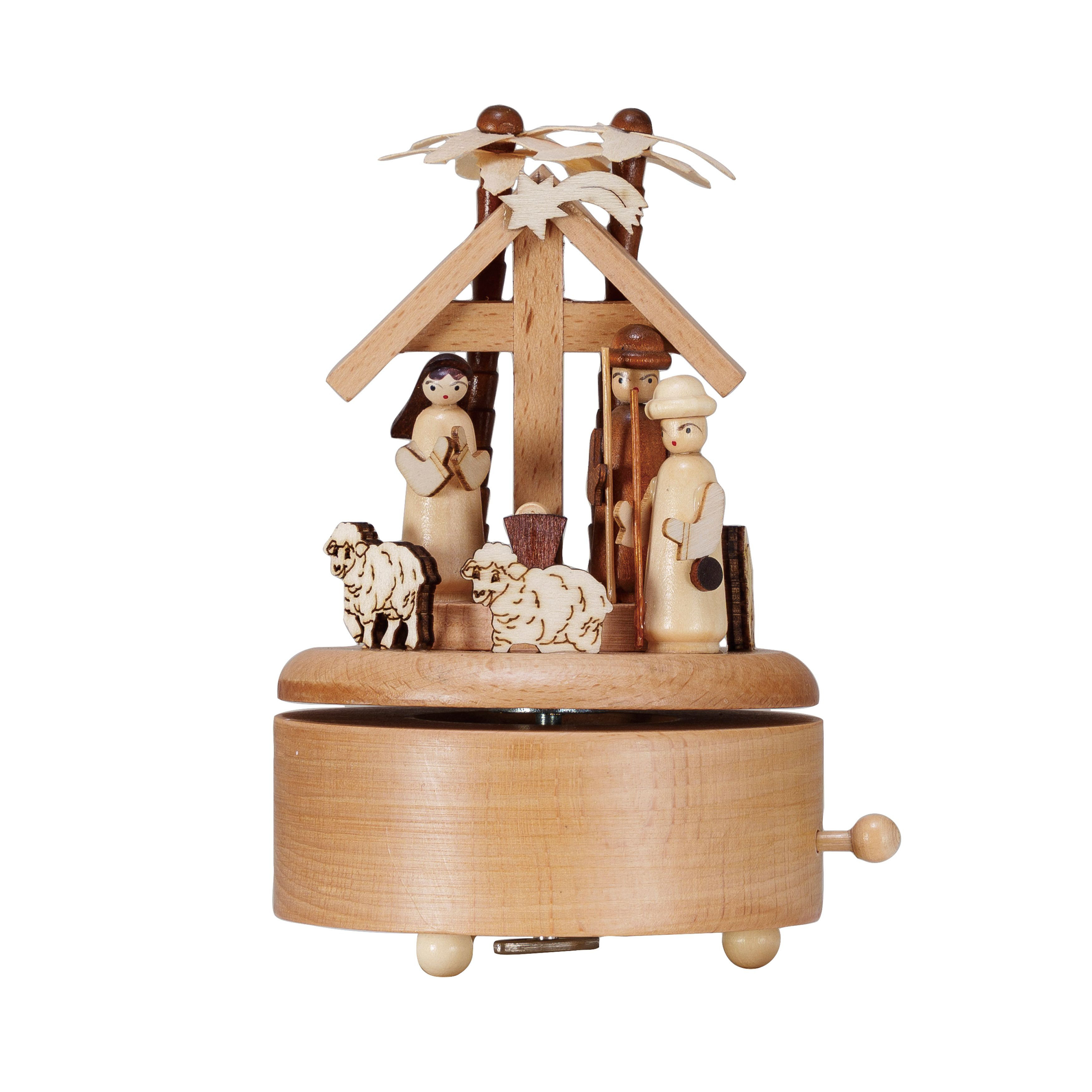 The Holiday Aisle® Wood Wind-Up Nativity Music Box | Wayfair