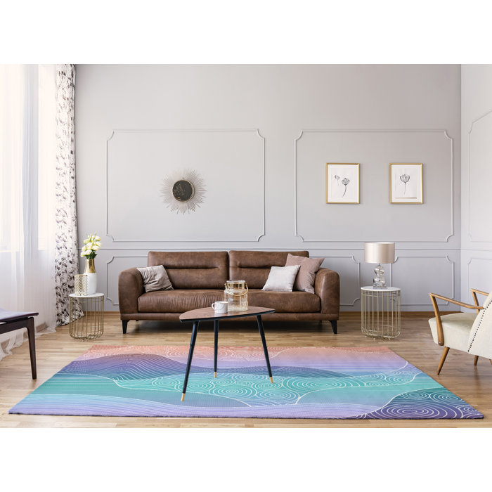 East Urban Home Chenille Abstract Rug | Wayfair