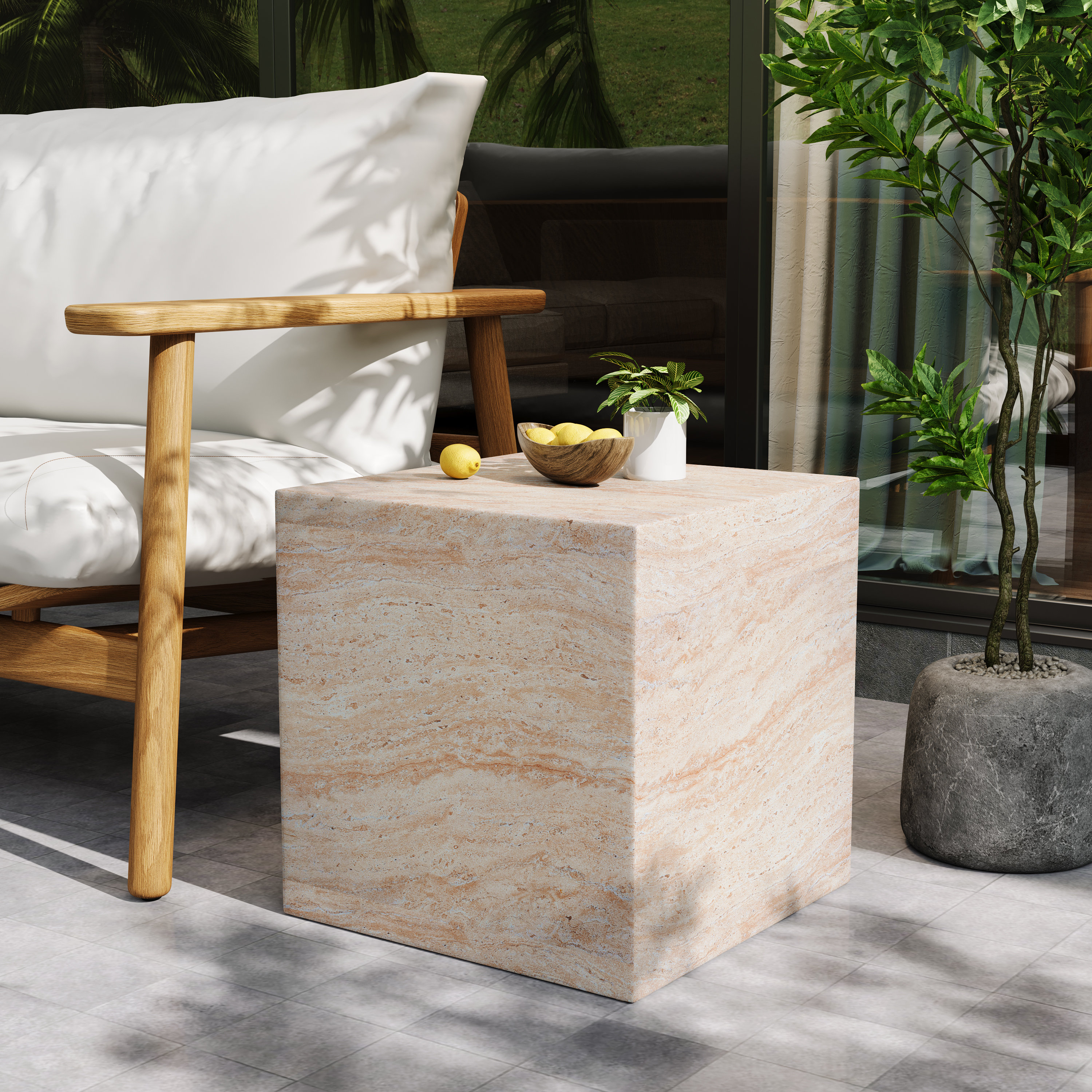 Trent Austin Design® Alphonse Indoor/Outdoor Square Lightweight ...