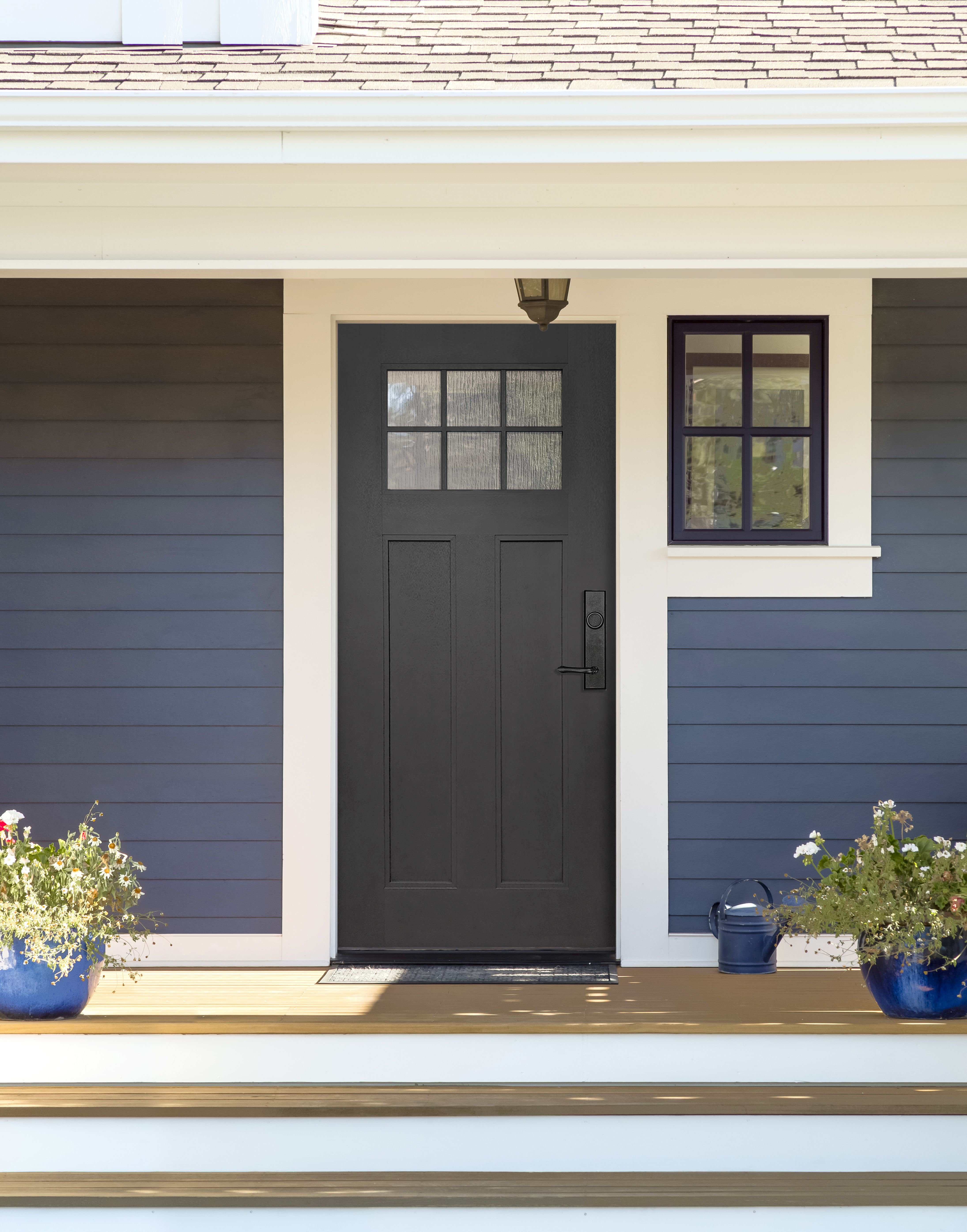 Knockety 36x80 Craftsman 6 Lite SDL Mahogany Fiberglass Front Door ...