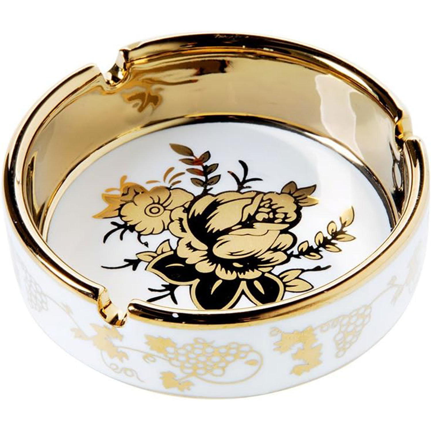 AMIBZ Ceramic Titanium Plating Tabletop Ashtray,Cigarette Ashtray For ...