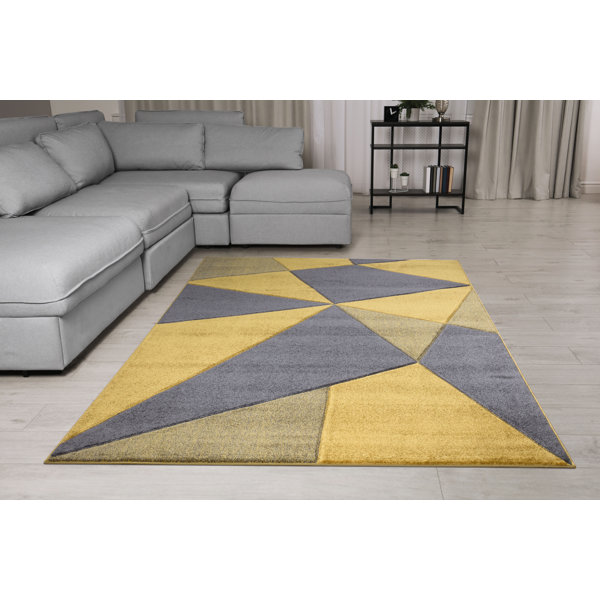 George Oliver Gerth Abstract Machine Woven 120cm X 170cm Area Rug ...