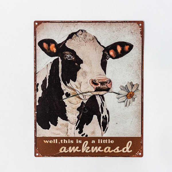 Ophelia & Co. Well This Is A Little Awkward With Cow Holding A Daisy ...