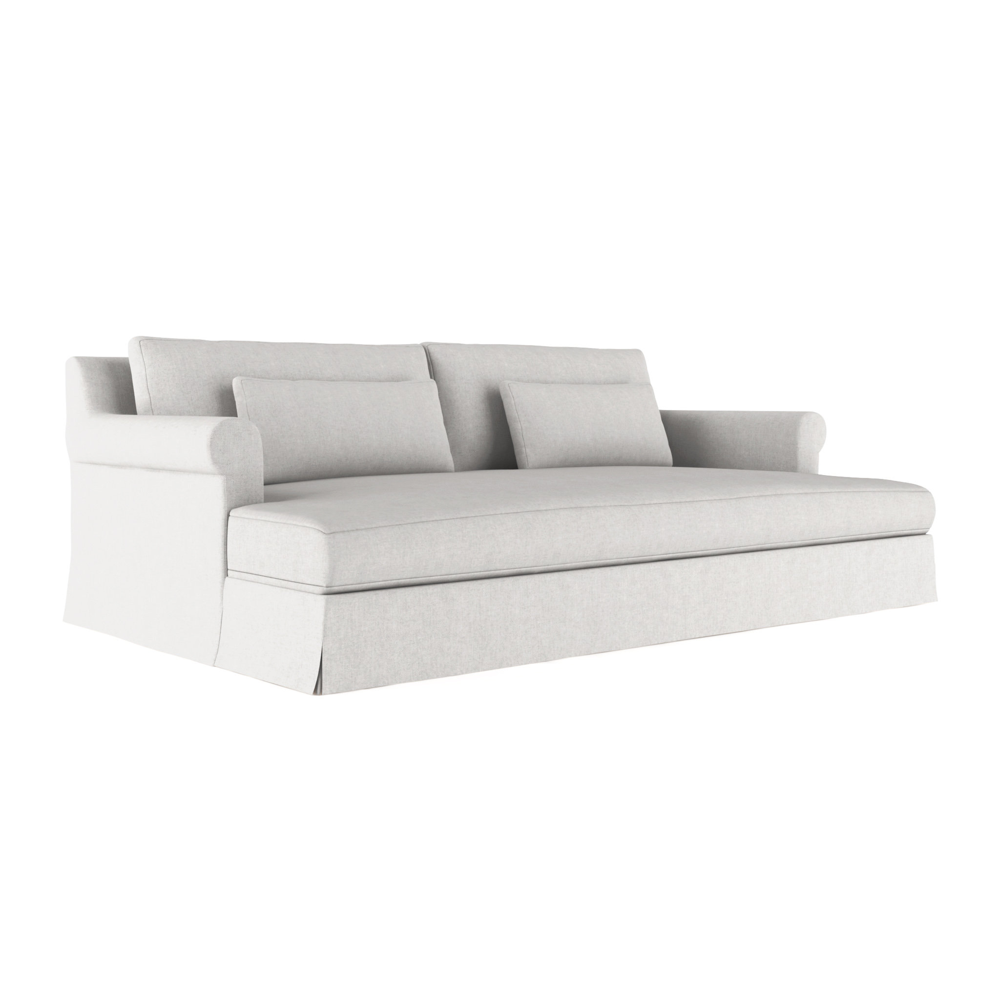 Tandem Arbor Ludlow Rolled-Arm Skirted Daybed | Wayfair