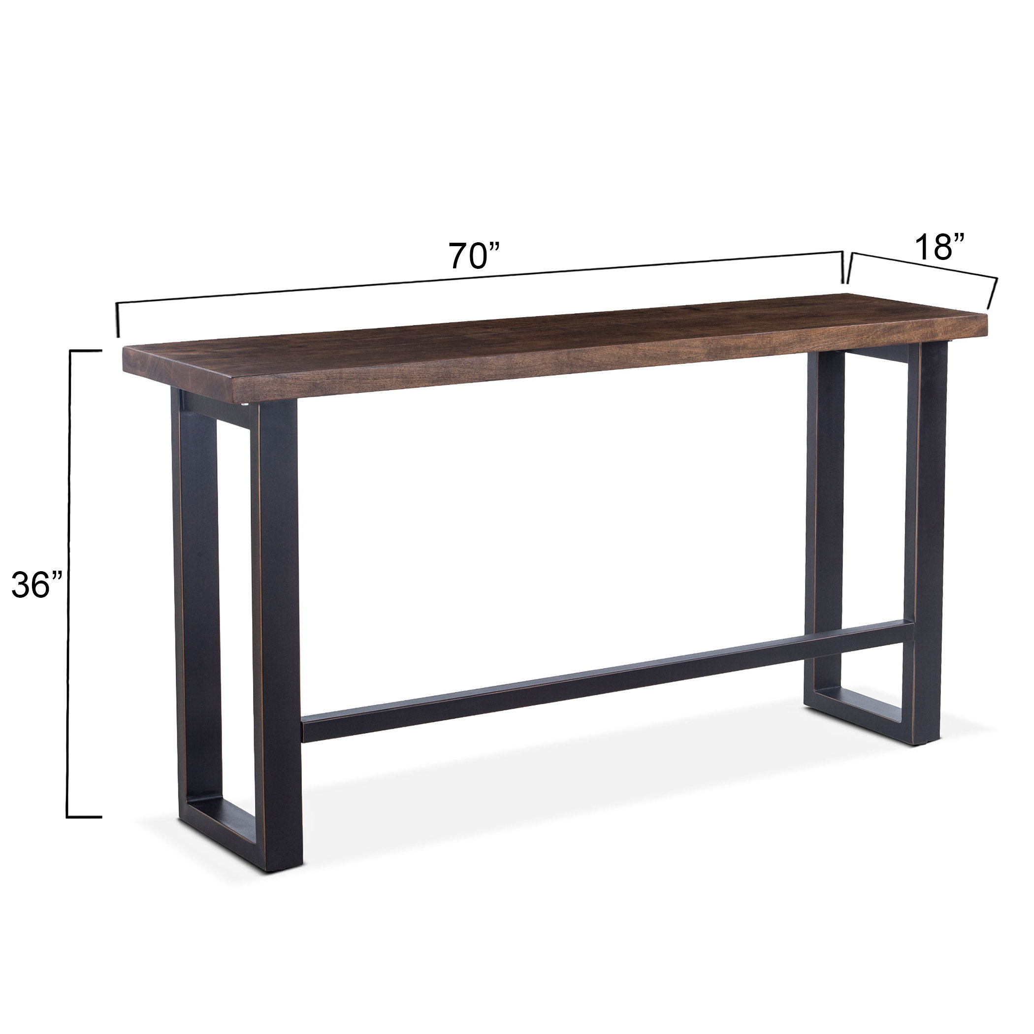 17 Stories Crislyn Solid Wood Top Metal Base Dining Table - Wayfair Canada