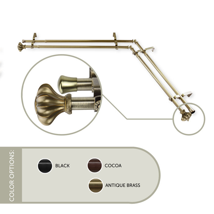 Kelly Clarkson Home Darcey Adjustable Double Curtain Rod | Wayfair