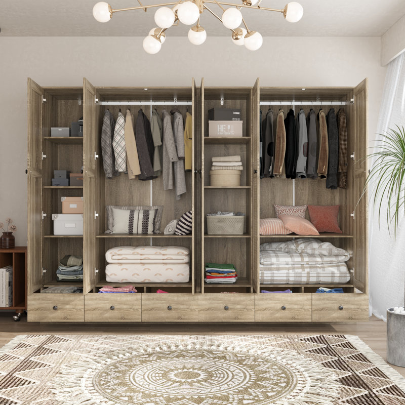 Gracie Oaks 94.4"W Large Wardrobe | Wayfair