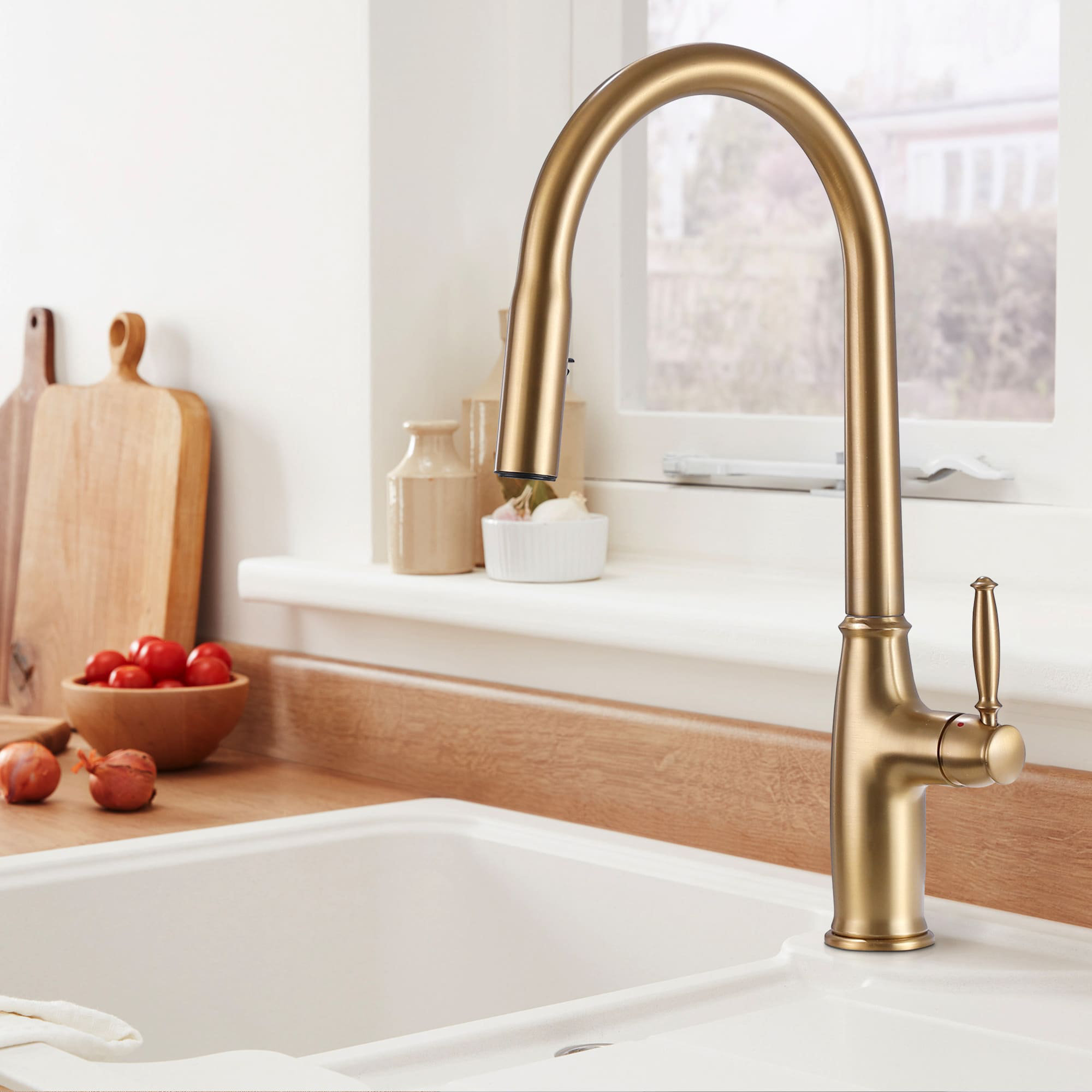 Dilon Pull Down Single Handle Kitchen Faucet | Wayfair