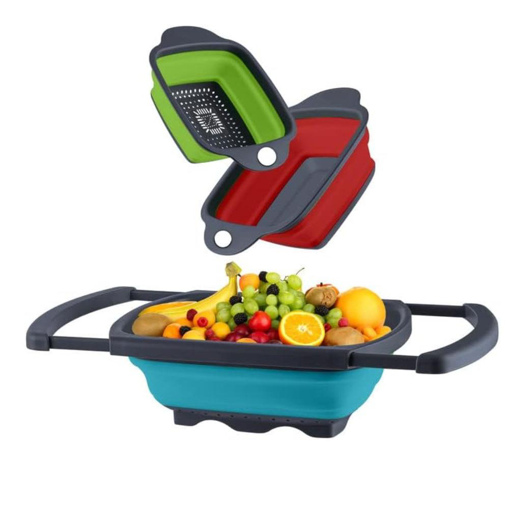 Toledo Bath & Kitchen Qimh Collapsible Colanders Set Of 3-1 PC 4 Quart ...